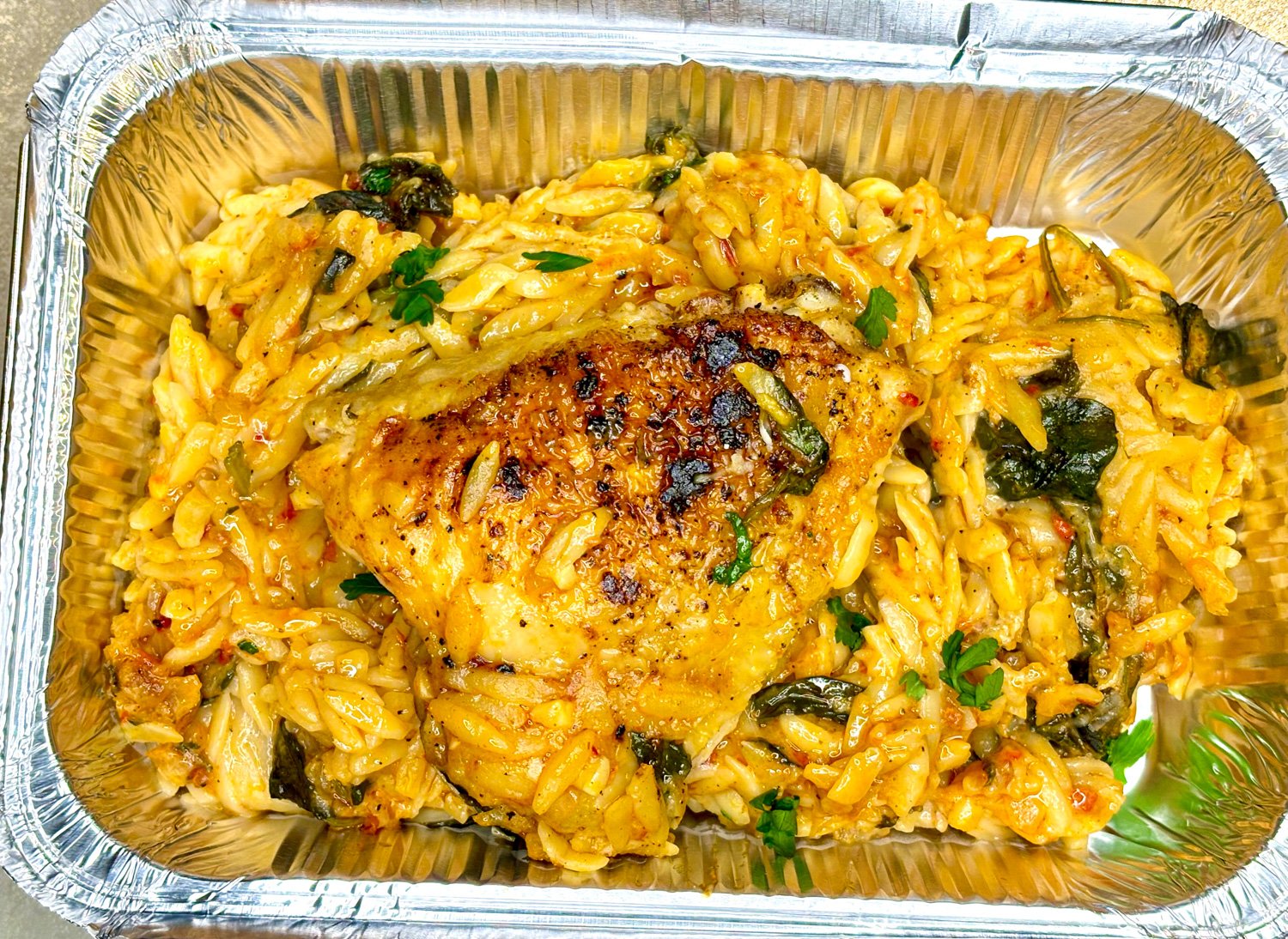 Chicken And Orzo Bake with 'Nduja (One Pot Chicken Dinner) - Brown and ...